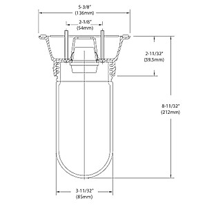 OCS Parts Commercial Kitchen Canopy Hood and Walk-in Refrigeration Lighting | Light Fixture, Globe, LED Light Bulb, and Wire Guard (Light Fixture)