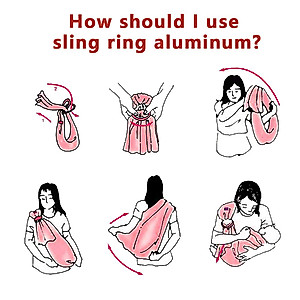 TOPIND 3 inch Aluminum Rings for Baby Slings and Baby Carrier, Sling Rings Wraps Carriers Durable Anodized Aluminum Rings Lead and Nickel Free, lab Tested for Strength and Safety (Rose Gold)