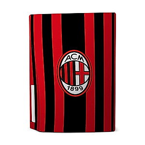 Head Case Designs Officially Licensed AC Milan Home 2021/22 Crest Kit Vinyl Faceplate Sticker Gaming Skin Decal Cover Compatible With Sony PlayStation 5 PS5 Disc Edition Console & DualSense Controller