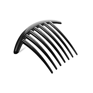 20 Pieces 7 Tooth French Style Twist Comb Plastic Hair Side Combs Hair Accessory for Women (Black and Brown)