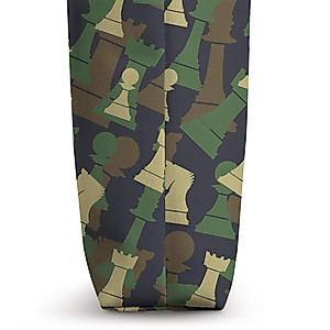 Chess Piece Camo Camouflage Pattern Woodland Green Tote Bag