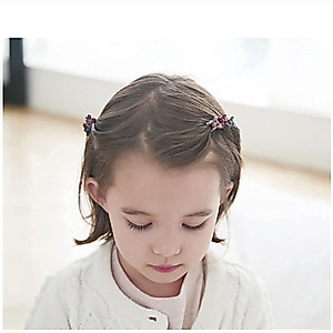 80 Piece Mini Hair Clips for Girls,Cute Candy Colors Flower Hair Pins for Toddlers Bangs Kids Children and Women Hair Bangs Little Clips Accessories