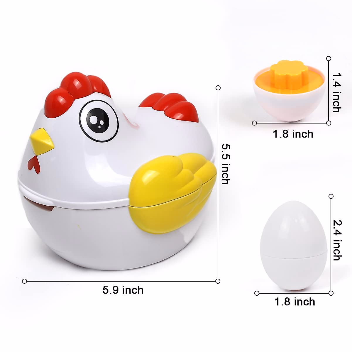 通用 12 Pack Matching Eggs Educational Color & Shape Recognition Skills Study Toys for Easter Eggs Travel Game Early Learning Match Egg Set Learning Toy Gift for Toddler 1 2 3 Year Old