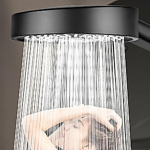 Shower Head - High-Pressure Handheld Showerhead with Carbon Filter - Hard Water Softener Filtered Shower Head, High Pressure 5 Spray Modes Handheld Shower Head (10x5in)