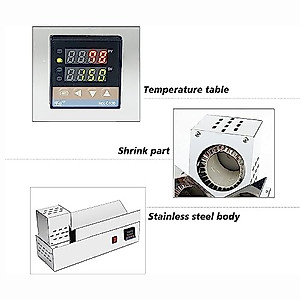 Commercial Capsule Bottle Cap Heat Shrinkable Machine, 600W Electric Capsule Shrinking Machine with Digital Display, for Max Diameter 80mm PVC Capsules, for PVC/PP etc.