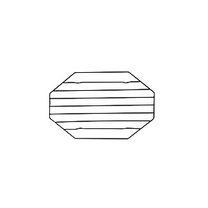 Fox Run Non-Stick Roasting and Cooling Rack, Oval, 10" x 6", Metallic