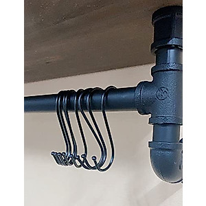 MEYRUOXI Pipe Shelves Industrial Pipe Shelving Industrial Bathroom Shelves with Towel bar,24 in Rustic Metal Pipe Floating Shelves Pipe Wall Shelf,2 Tier Industrial Shelf Wall Mounted with Hook