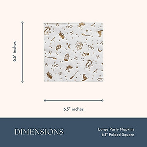 Harry Potter Paper Napkins - Hogwarts™ House Large Paper Napkins | Harry Potter Party Supplies | Table Decor | Gifts for Birthdays, Christmas, and Holidays | 24 Pack (6.5")