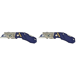 IRWIN Utility Knife, Folding (2089100), Blue (Pack of 2)