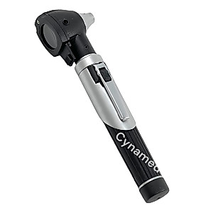 New Premium High Grade Home Use Student Otoscope Set Fiber Optic Digital Bright Led Ear Light Design 4X Magnification with Storage Washable Speculum Tips for Children Adults and Pets Cynamed
