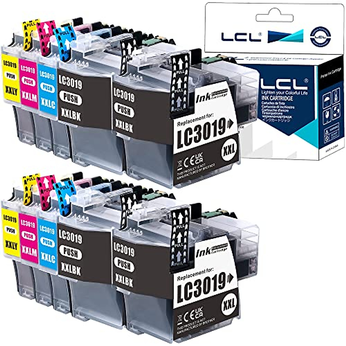 LCL Compatible Ink Cartridge Replacement for Brother LC3019 LC3017 XXL LC3019BK LC3019C LC3019M LC3019Y MFC-J6930DW J6730DW J5330DW J6530DW MFC-J5335DW (10-Pack 4Black 2Cyan 2Magenta 2Yellow)