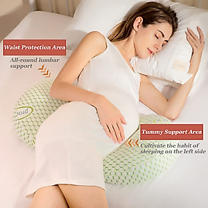 Pregnancy Pillows for Sleeping, U Shaped Full Maternity Body Pillows with Removable Cover for Pregnant Women Back, Belly, Body Support - Dark Grey