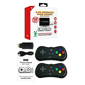 AOXIAOAI Mini TV HDMI Game Console 2.4g Wireless Handheld Video Game Build in 638 Classic 8 Bit Game Mini Console