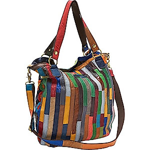 Multi-Colored Lloyd Leather Tote (#1730-9)
