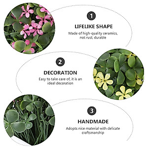 Cabilock 2Pcs Artificial Flowers Potted Plants Fake Greenery Shrubs Plants for Kitchen Home Wedding Office Garden Decor Pink Yellow