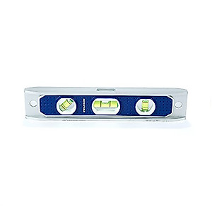 Swanson Tool Co TL002M 9-Inch Magnetic Die Cast Aluminum Torpedo Level with 3 Bubble Vials for 0°/90°/45° Measurements