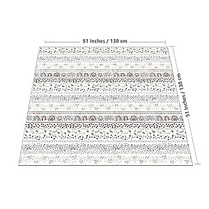 Splat Mat for Under High Chair/Arts/Crafts, WOMUMON Washable Spill Mat Waterproof Anti-Slip Floor Protector Splash Mat, Messy Mat and Table Cloth