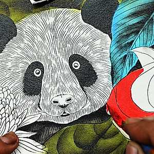 Anuschka Women’s Hand Painted Genuine Leather Mini Double Zip Travel Crossbody - Rainbow Birds