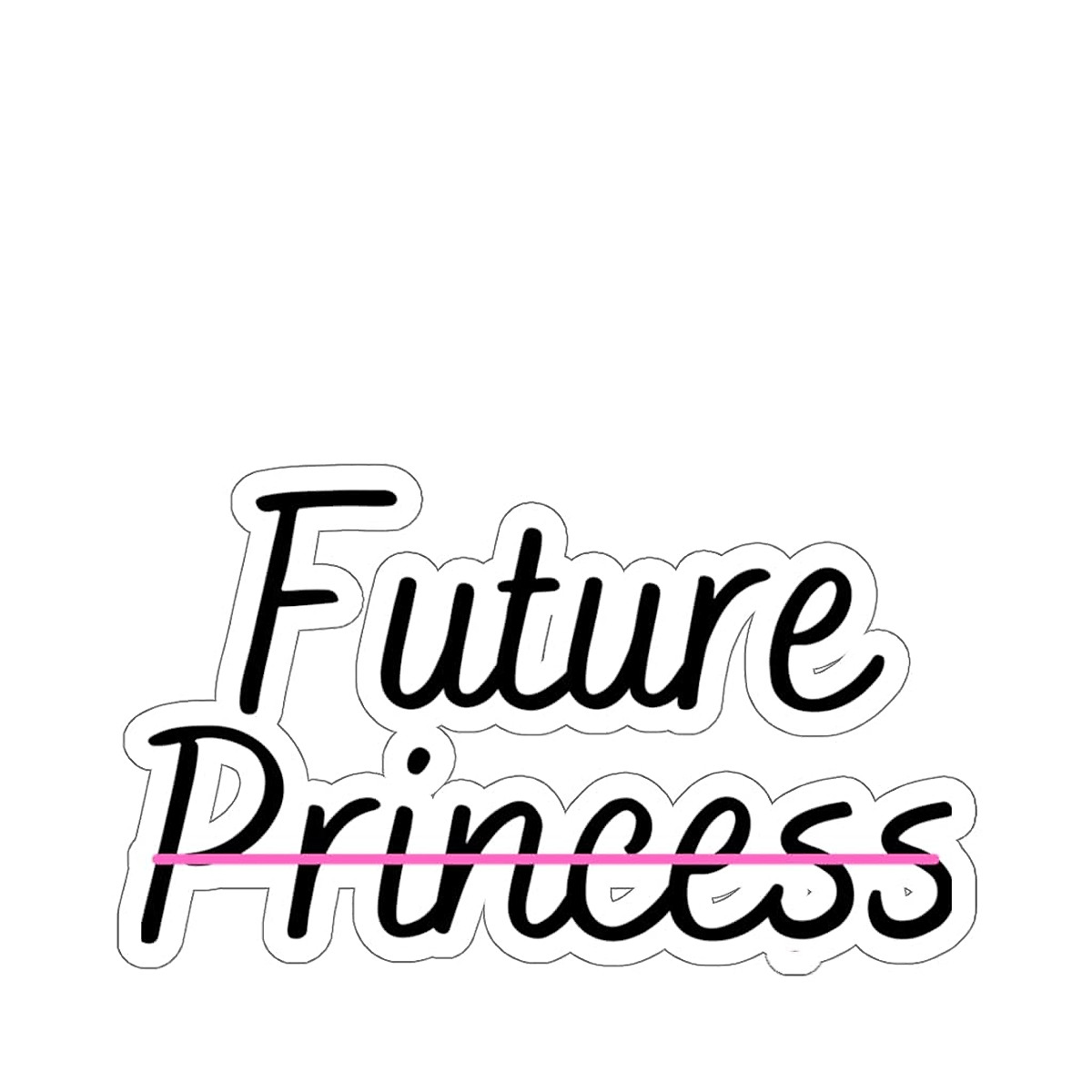 Teegarb Letter Blanket Sticker Decal Humorous Coming Princess CEO Stylish Fashionable Fancy Hilarious Incoming Stickers for Laptop Car 6" × 6" / Transparent