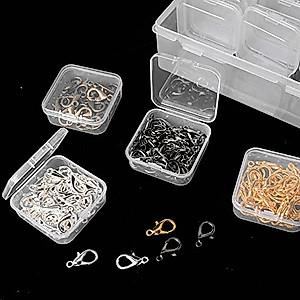 24 Pcs Small Bead Organizer, Dveda Clear Bead Storage Containers Plastic Storage Case with 2Pcs Rectangle Clear Craft Supply Cases for Small Beads Seed Storage