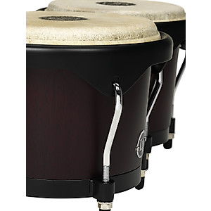 Latin Percussion LP601NY-DW LP City Wood Bongos - Dark Wood 7-inch