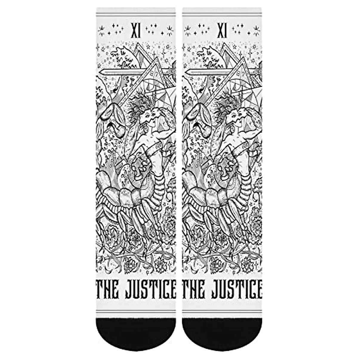 Tarot Card The Justice Socks for Women Socks for Men Crew Socks for Boys Mid Socks for Girls Stocking Stuffers for Teens Casual Athletic Sport Dress Socks