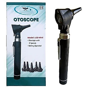 sainio Auriscope with Battery Handle Portable, Otoscope LED - White Light Pocket Scope