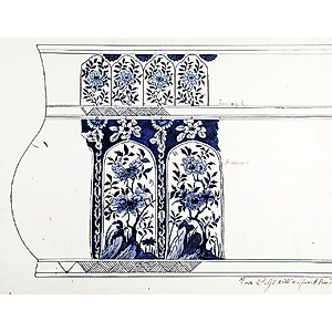An original design for a porcelain Delft vase