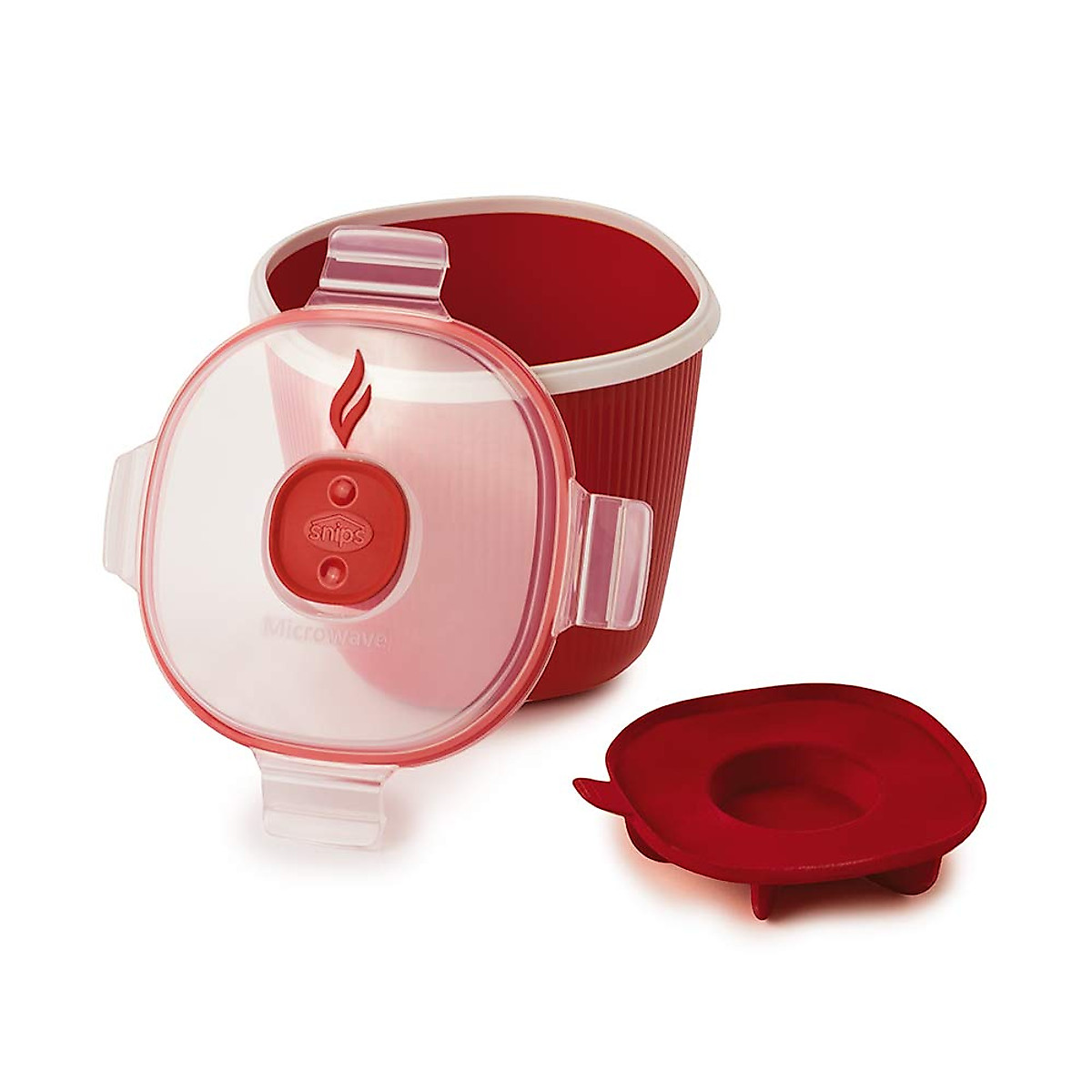 Snips, 6-Cup Microwave Popcorn Popper, Red