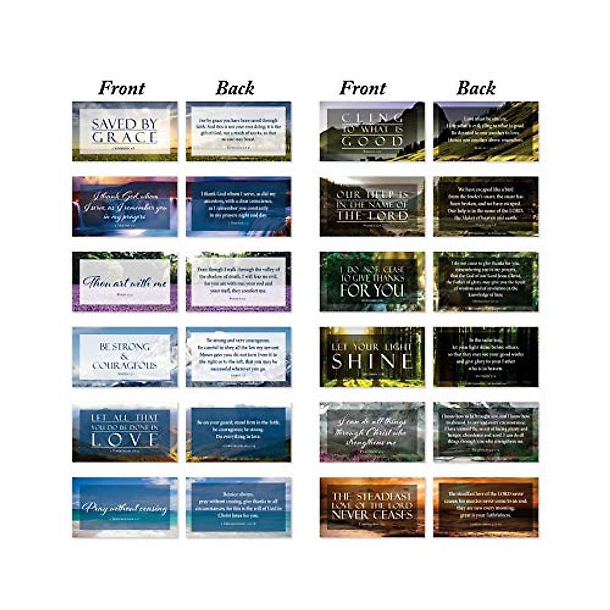 JBH Creations Share a Verse Bible Cards with Full Scripture - Pack of 48