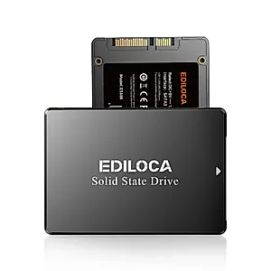 Ediloca ES106 256GB SSD SATA III 2.5" 3D TLC NAND Flash Internal Hard Drive, Up to 550MB/s Read, Upgrade PC or Laptop Memory and Storage(Black)