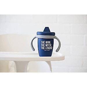 Bella Tunno Happy Sippy Cup – Transition Sippy Cups for Baby 6 Months and Older, Baby and Toddler Sippy Cups with Removable Handles and Non-Toxic, BPA Free Silicone, The Man, 8 oz