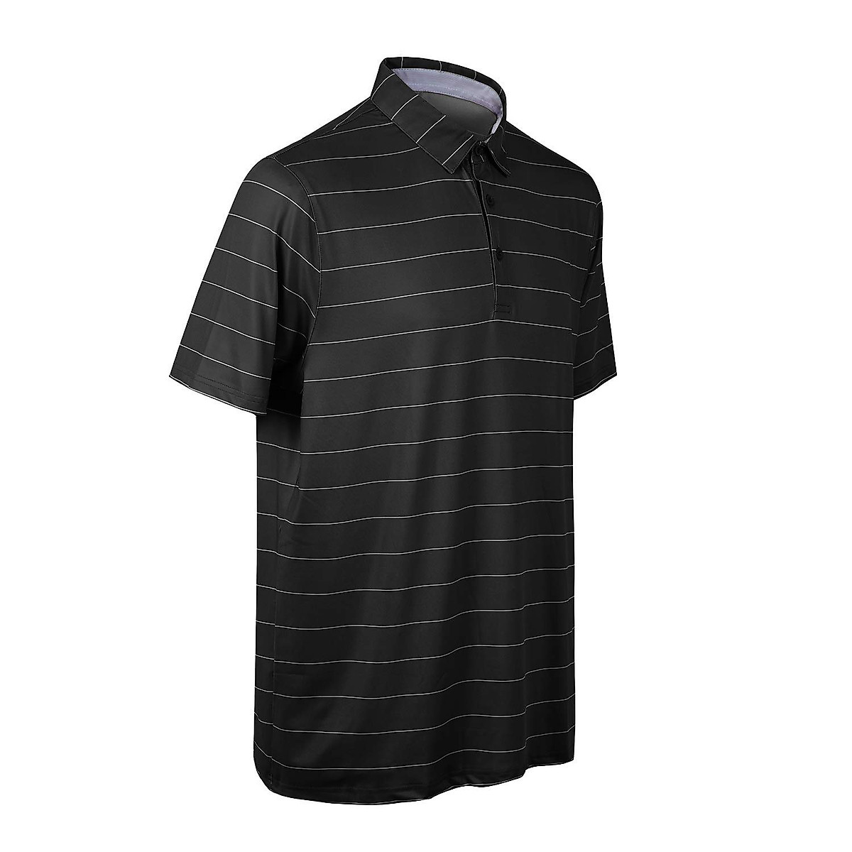 Men's Golf Shirts Dry Fit Short Sleeve Performance Golf Polo Shirts(12140-Black 3XL)