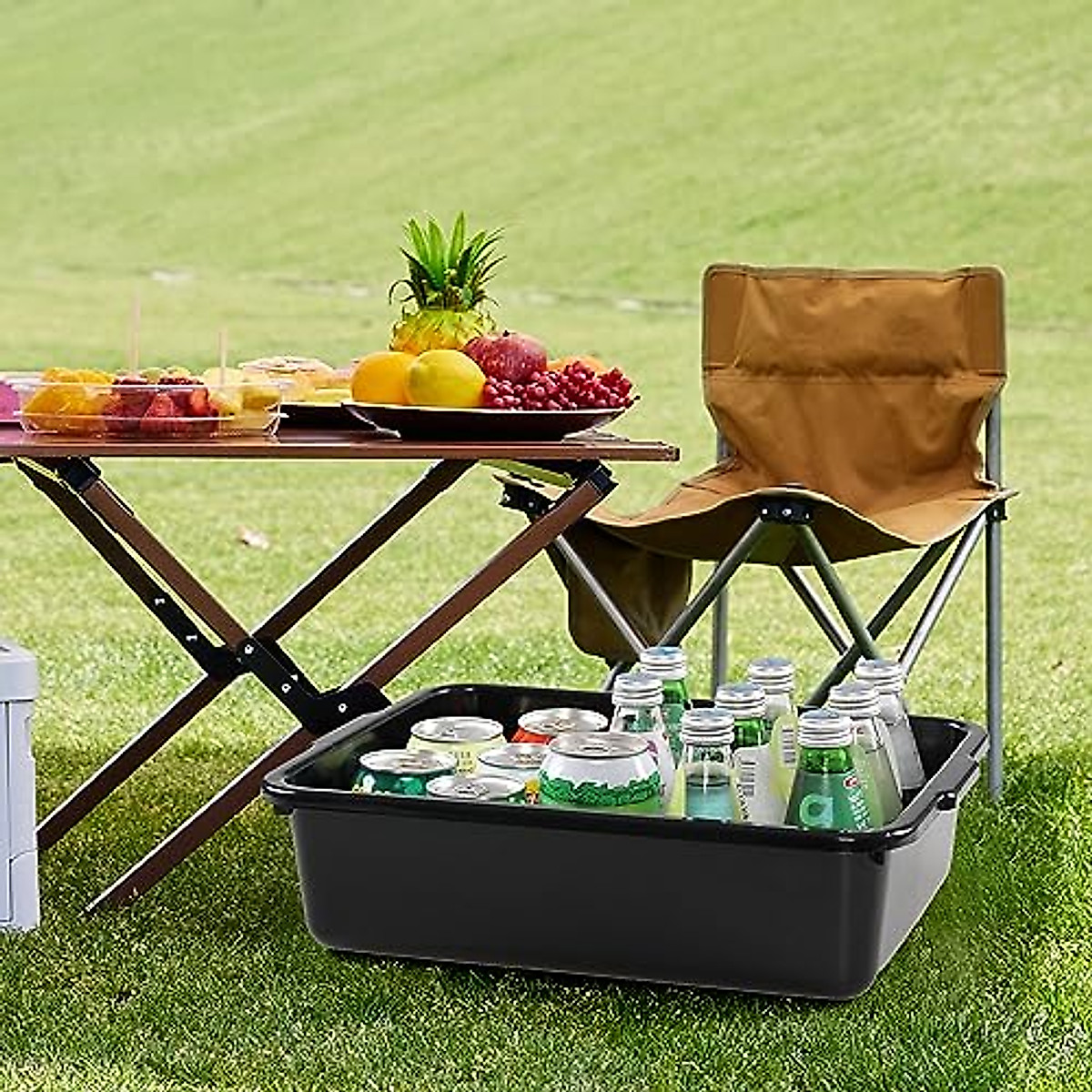 DynkoNA 8 Liter Plastic Bus Tub, Small Bus Box, 4-Pack