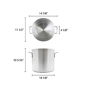 Thunder Group 16 Quart Aluminium Stock Pot