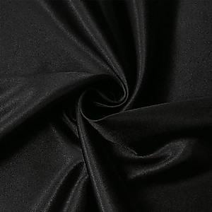 Satin Silk Pillowcases for Hair and Skin 2 Pack Standard Size Pillow Cases Wrinkle Resistant Ultra Soft Pillow Covers with Envelope Closure(Black, 20”X26”)