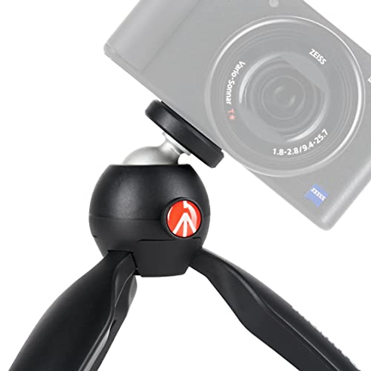 Manfrotto MTPIXIMII-B, PIXI Mini Tripod with Handgrip for Compact System Cameras, Made in Italy, for DSLR, Mirrorless, Video, Compact Size, Technopolymer and Aluminium, Black