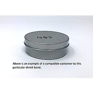 135 x 28 mm Clear Perforated Shrink Band for Glass Jars, Plastic Jars, Metal Tins and More. [Compatible Diameter Range: 3” – 3 1/4”] - Bundle of 125