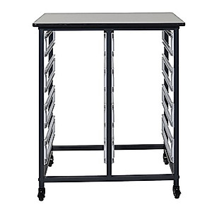 LUXOR MBS-DR-16S Mobile Bin System - Double Row Grey 20 L x 30 75 W x 37 5 H