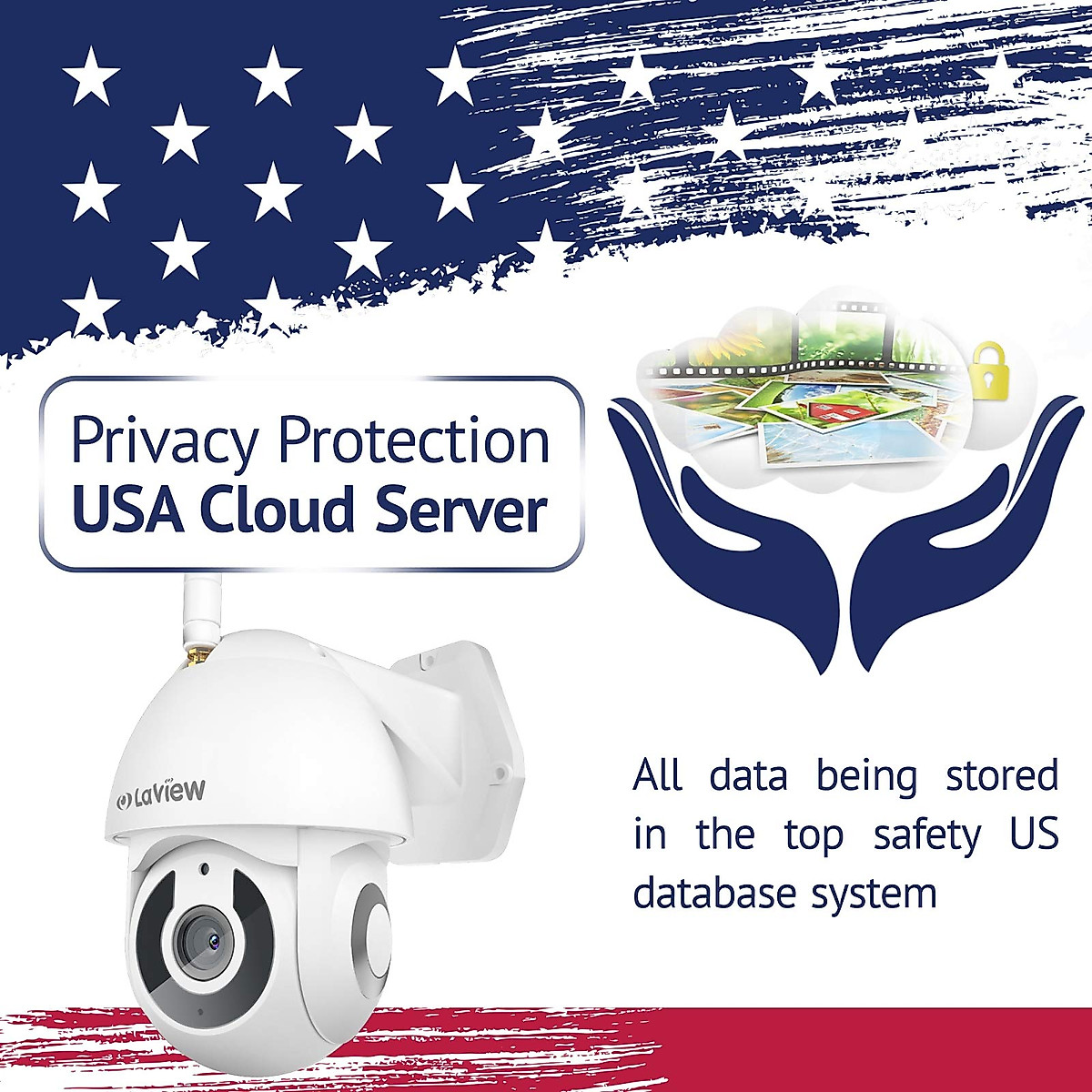 4MP Security Camera Outdoor Wired Starlight Color Night Vision, LaView 2K Cameras for Home Security AI Human Detection & Auto Tracking, IP65 Outdoor Camera 2-Way Audio, US Cloud, Compatible with Alexa