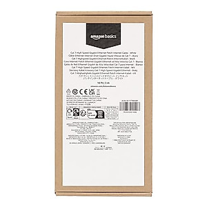 Amazon Basics RJ45 Cat 7 Ethernet Patch Cable, 10Gpbs High-Speed Cable, 600MHz, Double-Shielded, 10 Foot, White