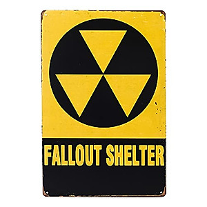 dingleiever-Christmas Gifts Fallout Shelter Vintage Look Reproduction Metal tin Sign