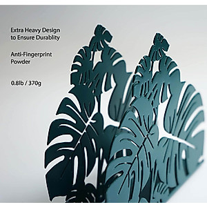Metal Modern Green Leaves Tabletop Napkin Holder/Freestanding Tissue Dispenser, for Kitchen Countertops, Dining Table, Indoor & Outdoor…