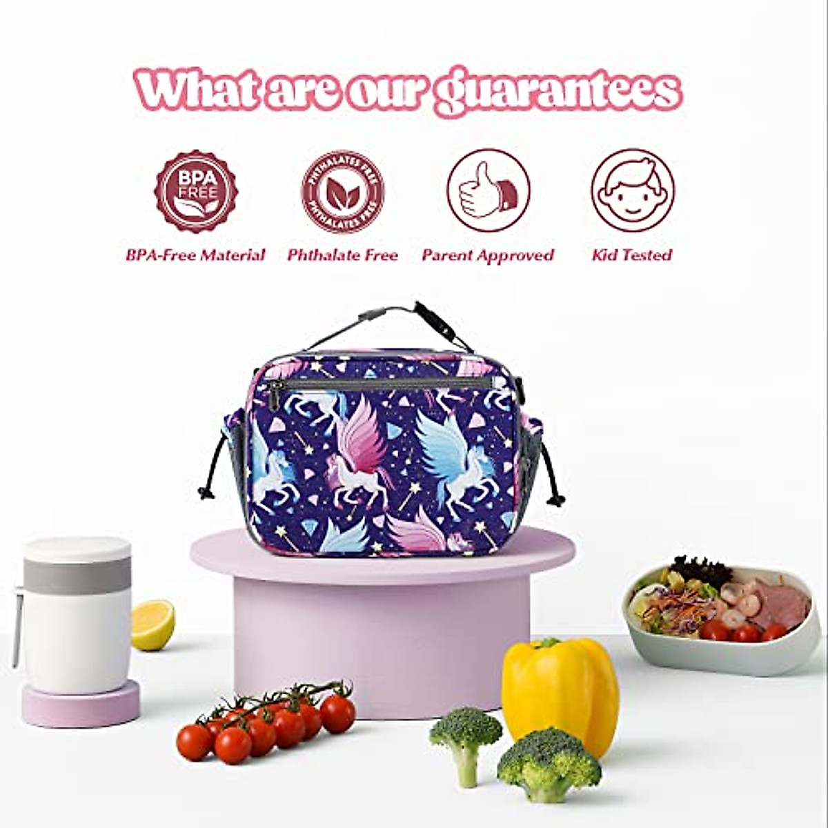 Maelstrom Lunch Box Kids,Expandable Kids Lunch Box,Insulated Lunch Bag for Kids,Reusable Lunch Tote Bag for Boy/Girl,9L,Horse (KB02-MSLB02-3)