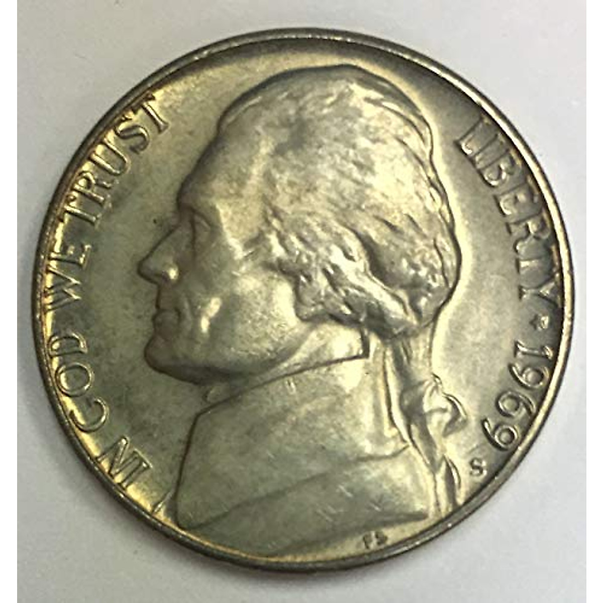 1969 S Jefferson Nickel Five-Cent Piece BU