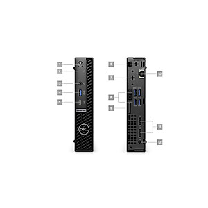 Dell Optiplex 5000 Micro Tower Desktop (2022) | Core i7-12700T - 1TB SSD Hard Drive - 16GB RAM | 12 cores @ 4.7 GHz Win 11 Pro Black (Renewed)