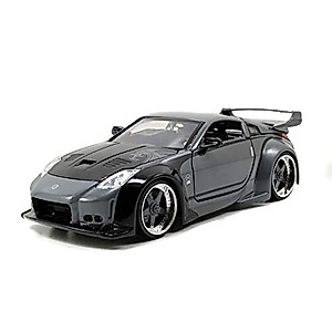 Jada Toys Fast & Furious 1:24 D.K.'s Nissan 350Z Die-cast Car, Toys for Kids and Adults, Grey and Black (97172)