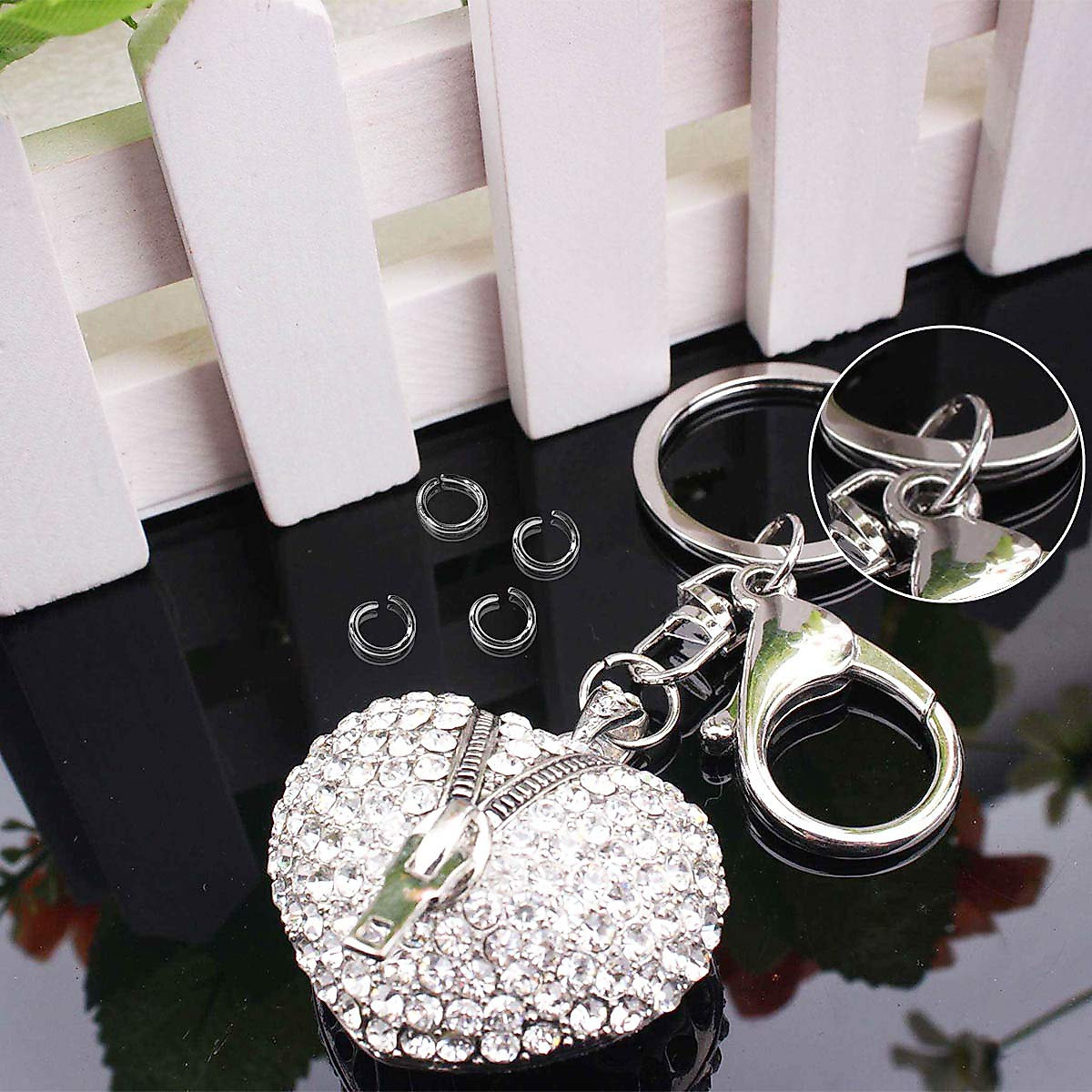 600 Pcs Silver Plated Jump Rings Split Rings Circle Clasp Connecting Rings Jewelry Necklace Bracelet Pendant Choker Charm Loops DIY Craft Earring Making Supplies (6 mm)