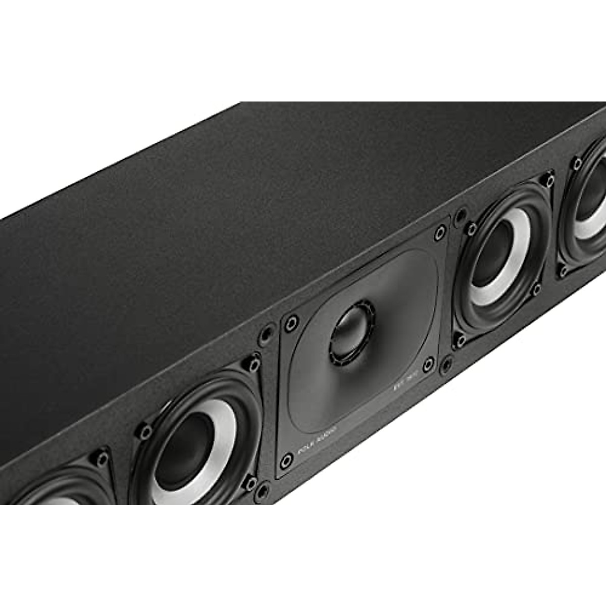 Polk Monitor XT35 Slim Center Channel Speaker - Hi-Res Audio Certified, Dolby Atmos & DTS:X Compatible, 1" Terylene Tweeter & Four 3" Dynamically Balanced Woofer, Wall-Mountable, Midnight Black