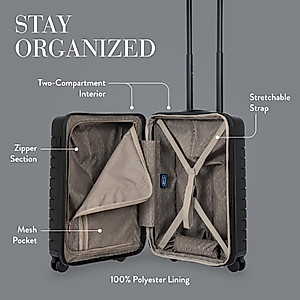 Bric's B|Y Ulisse 21-Inch Spinner - Luxury Carry-On Luggage With Spinner Wheels - Hard Shell Suitcases Made From Durable Polypropylene and Polycarbonate - Black